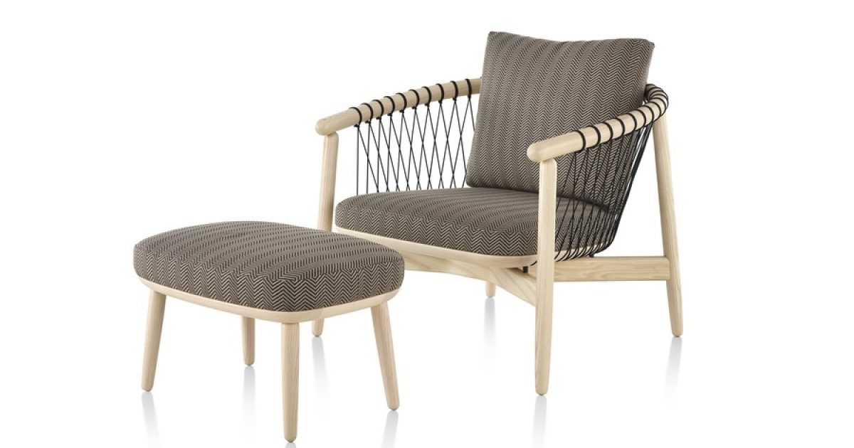 Trellis | Crosshatch Chair and Ottoman